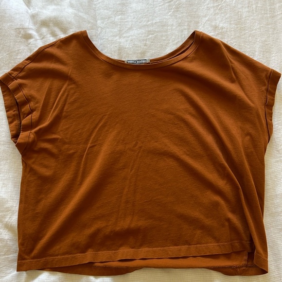Zara | Tops | Zara Medium Rust Brown Crop Top | Poshmark